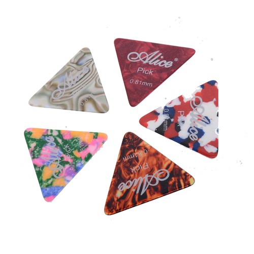 Alice AP-100L 0.81mm Celluloid Large Triangle Guitar Picks pack of ...