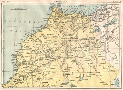 Pre-1900 - Map Of Morocco