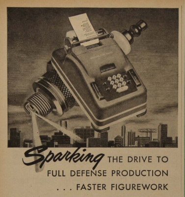 Remington Rand Electric Adding Machine Calculator Vintage Print Ad 1952 ...
