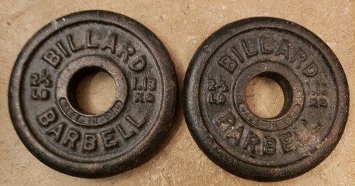 Pair of Vintage Billard Barbell 2.5 lb Standard Weights Cast Iron ...