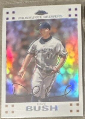 2007 Dave Bush Topps Chrome White Refractor SP 470/660 Brewers | eBay