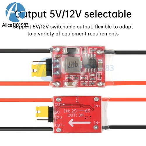 UBEC 5V/12V 3A 2-6S Lipo Step-down Receiver Switchable External BEC For ...