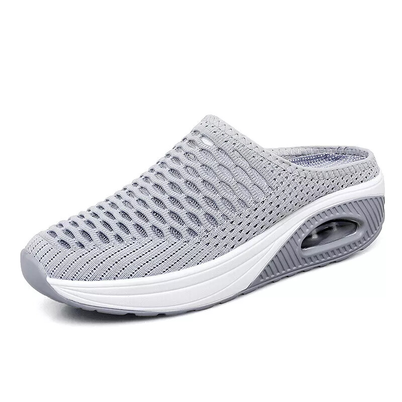 Womens Lady Slip On Trainers Loafer Sneakers Casual Backless Flat ...