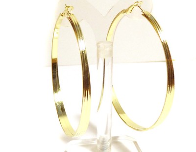 LARGE 3 inch HOOP EARRINGS LAYERED HOOP EARRINGS GOLD OR SILVER TONE ...