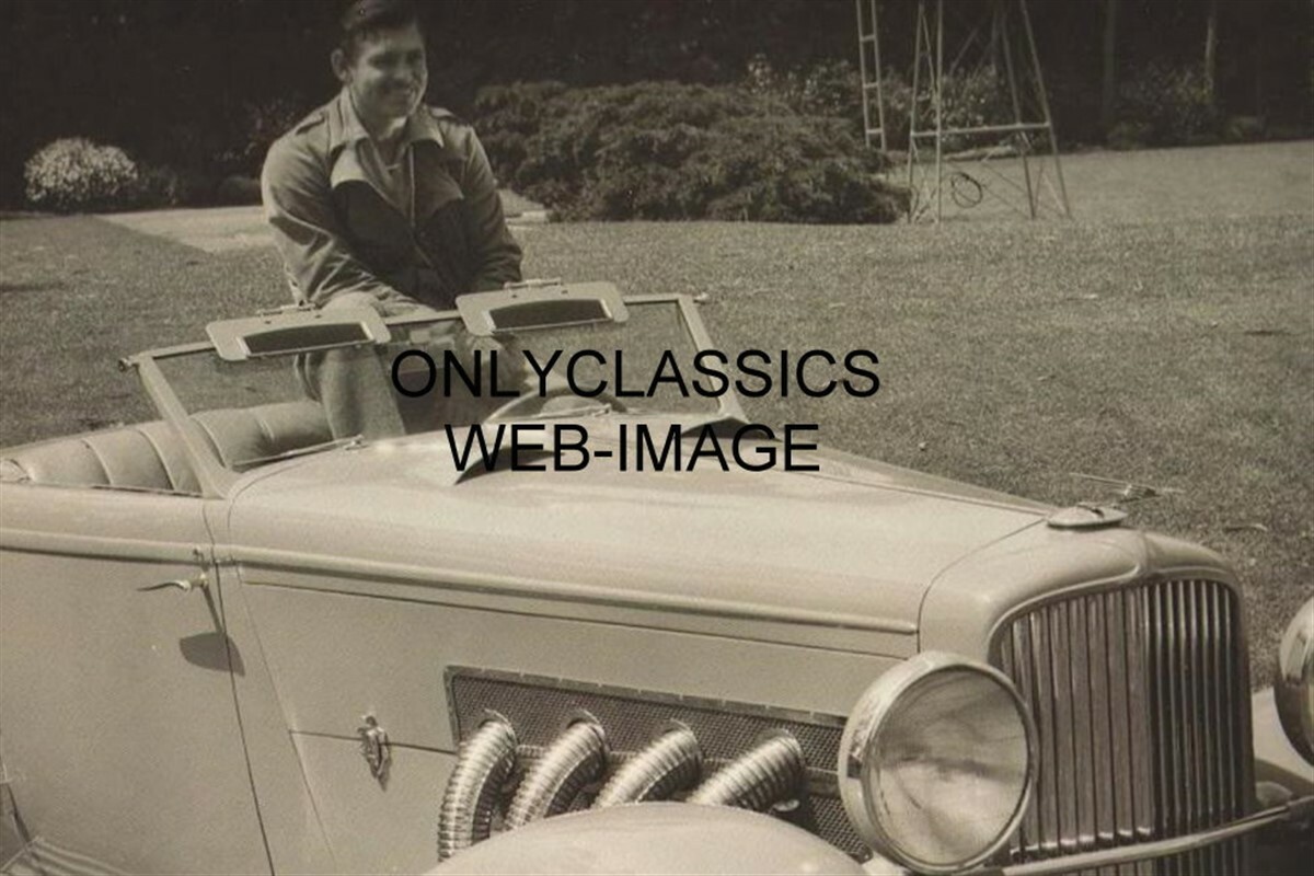 CLARK GABLE 1935 DUESENBERG AUTOMOBILE CELEBRITY CAR PHOTO-AUTOMOBILIA ...