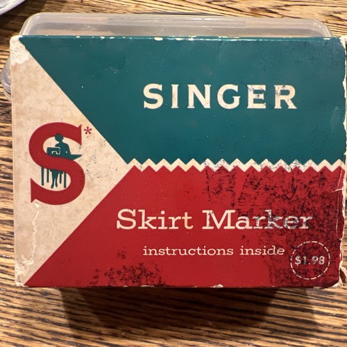 Vintage Singer Co Skirt Marker Kit Sewing Notion Hem Measuring Tool In ...