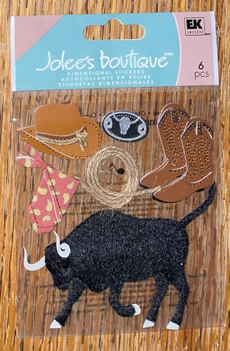 Jolees Rodeo Cowboy Rope Bull Riding Belt Buckle Boots Hat 3D Scrapboo ...