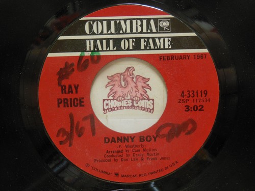 Ray Price – Danny Boy / I'm Still Not Over You, 45 RPM EX (13E) | eBay