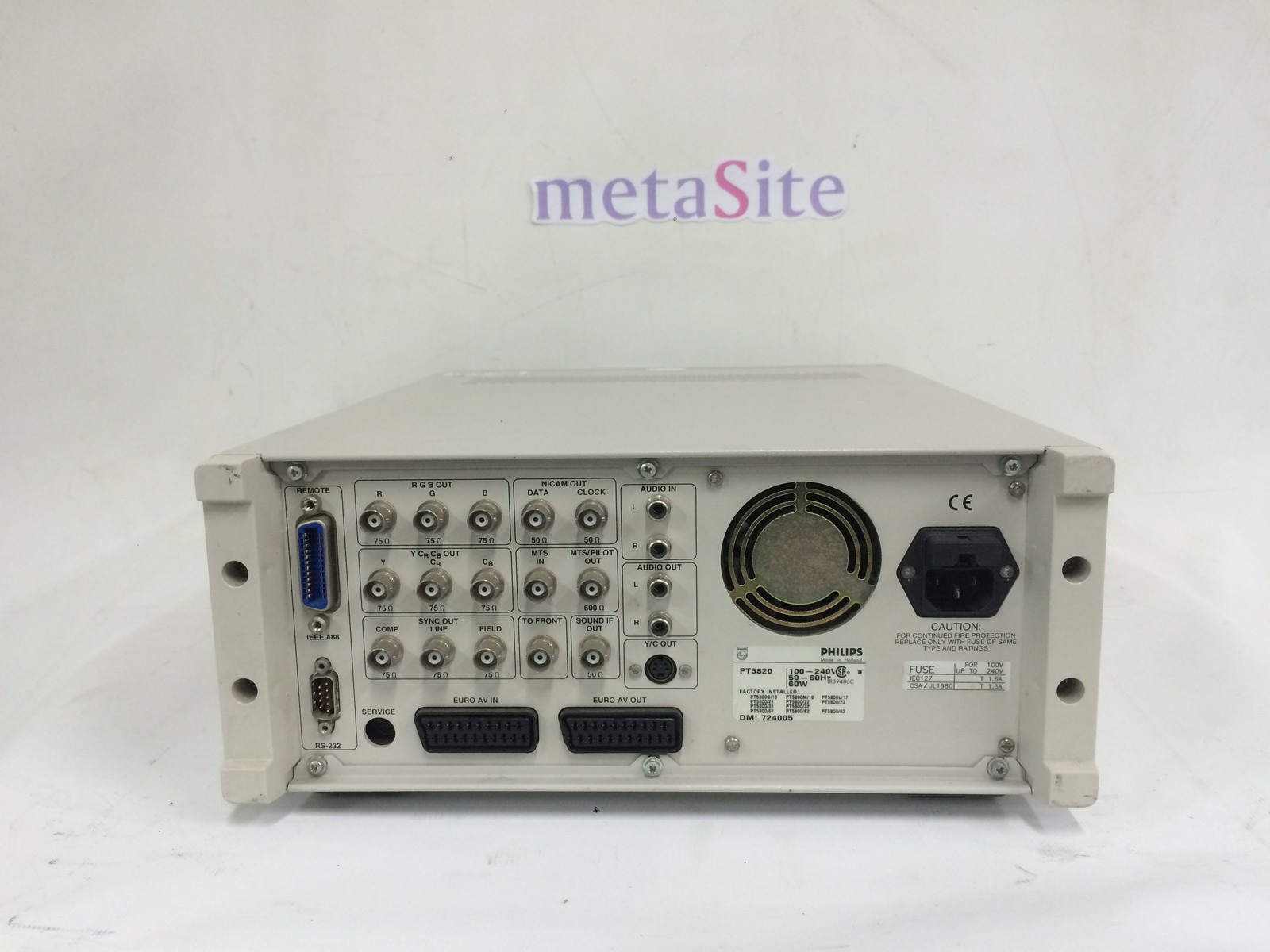 FLUKE TV Signal Generator 54200 GPIB TXT PDC CC RGB PAL NTSC SECAM ...