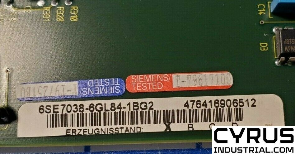 Siemens 6SE7038-6GL84-1BG2 Inverter Interface board IVI, UPC ...