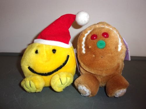 PUFFKINS SPICE JOLLY GINGERBREAD SMILEY FACE CHRISTMAS HOLIDAY STOCKING ...