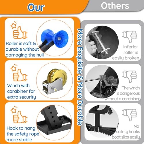 Up/Down Adjustable Boat Trailer Winch Post with Towing Winch, Winch ...