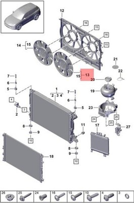 Genuine PORSCHE Cayenne Radiator Fan With Control Unit Left PAB959455 ...