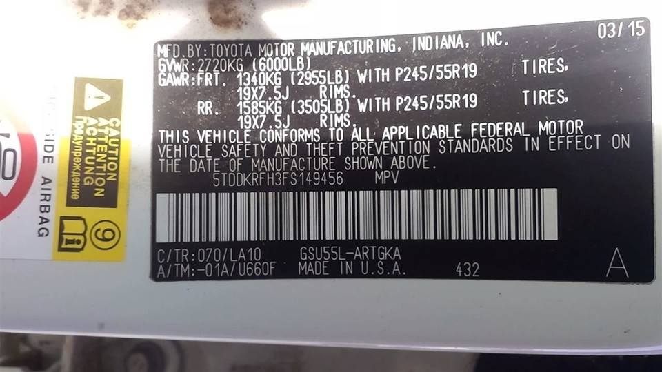 Info-GPS-TV Screen Display Screen Upper Dash Fits 14-16 HIGHLANDER ...