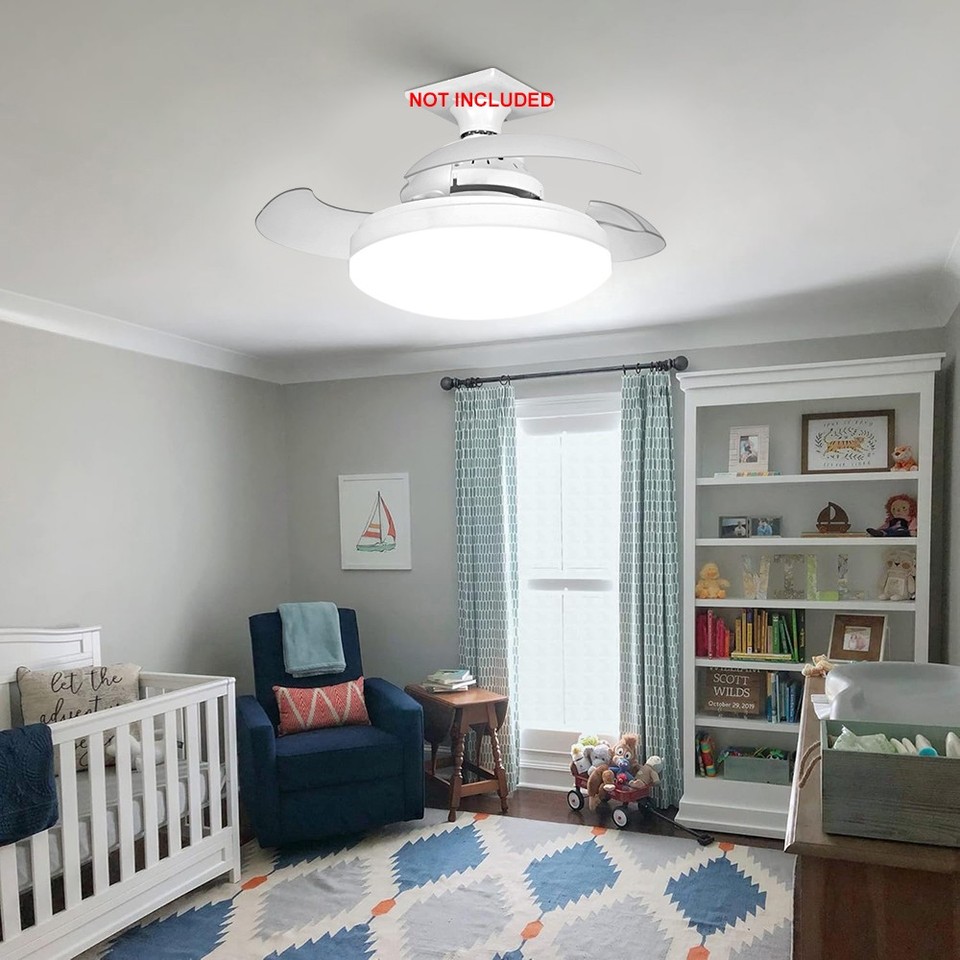 Invisible Fan Light Ceiling Fans With Lights And Remote Dimmable LED ...
