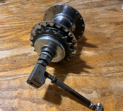 Custom Two-Speed Fixed Gear Hub, Bendix Manual Shift | eBay