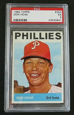 1964 TOPPS Don Hoak BASEBALL CARD #254 Philadelphia Phillies ~ PSA 5 | eBay