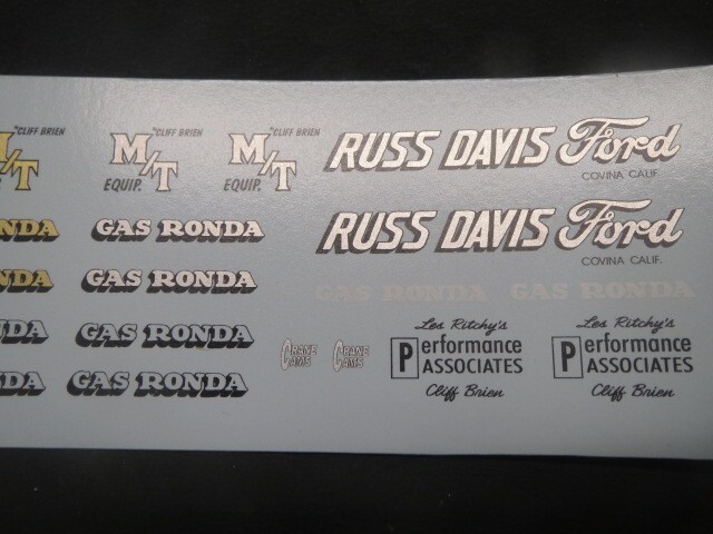 Gas Ronda 65/66' Mustang AWB 1/25 Decal from Fremont Racing Specialties ...
