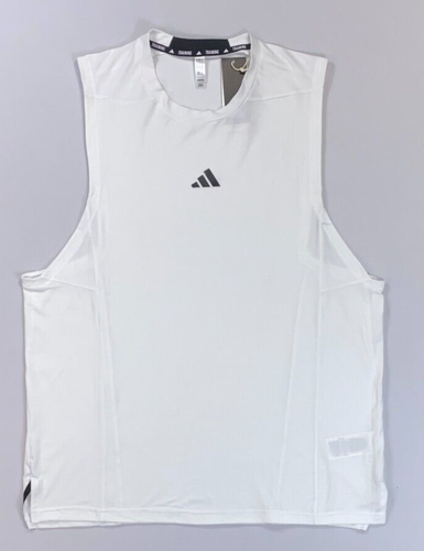 Men's Adidas Designed For Training White Workout Tank Top IS3795 NEW | eBay