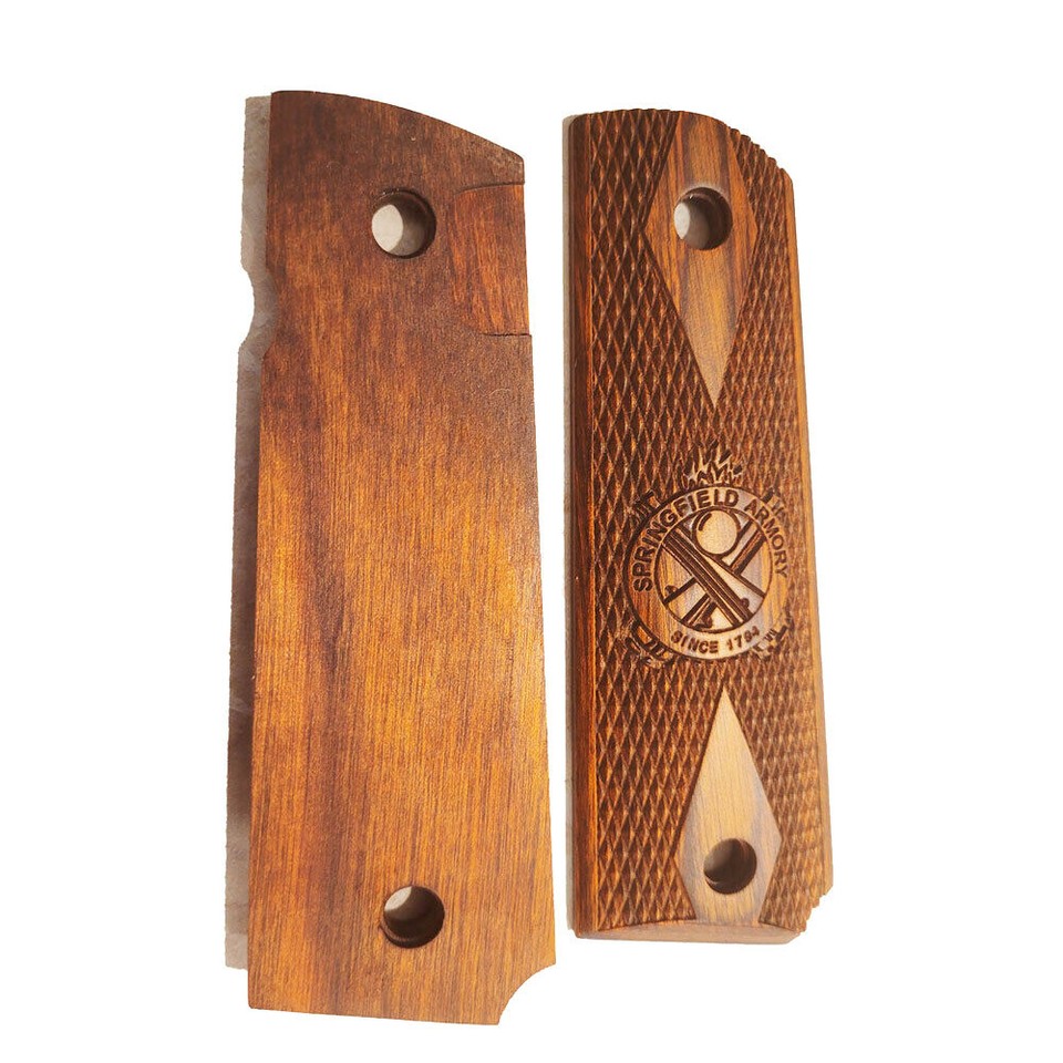 Factory Original 1911 Springfield Armory, Crossed Cannon Cocobolo Grips ...