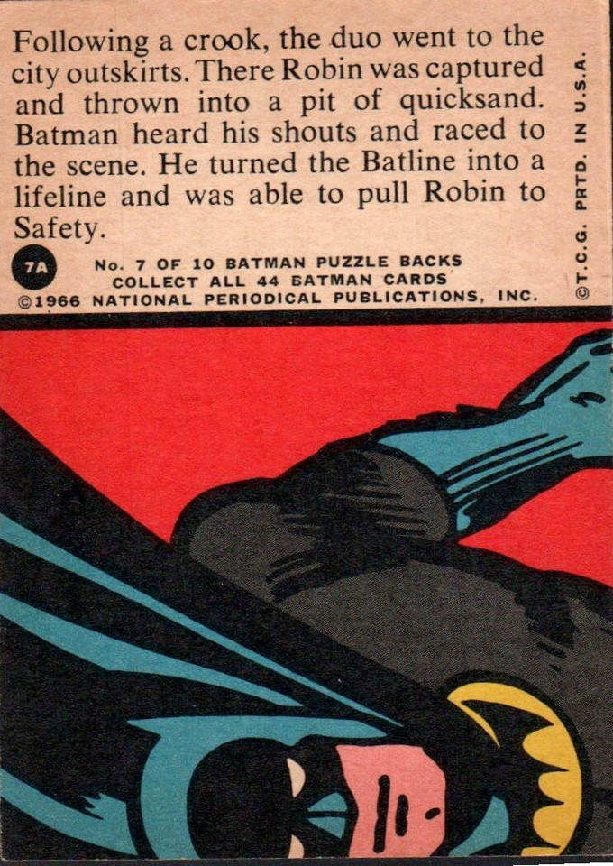 1966 Batman A Series Red Bat #7A The Batline Life-Line B453 | eBay