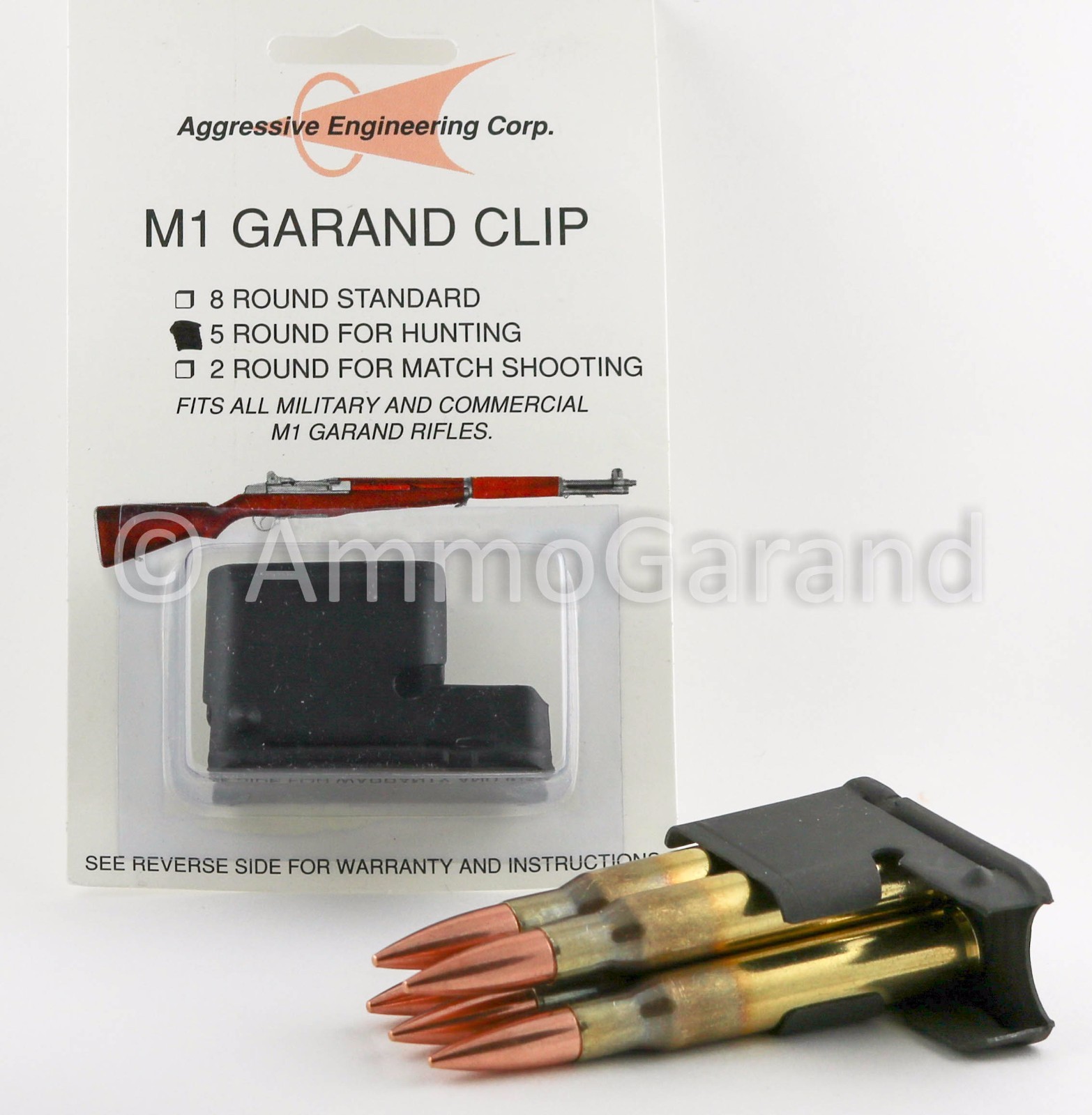 (4x) 5rd Clips for M1 Garand Hunting use New US made AEC 5 Round Clip 5 ...