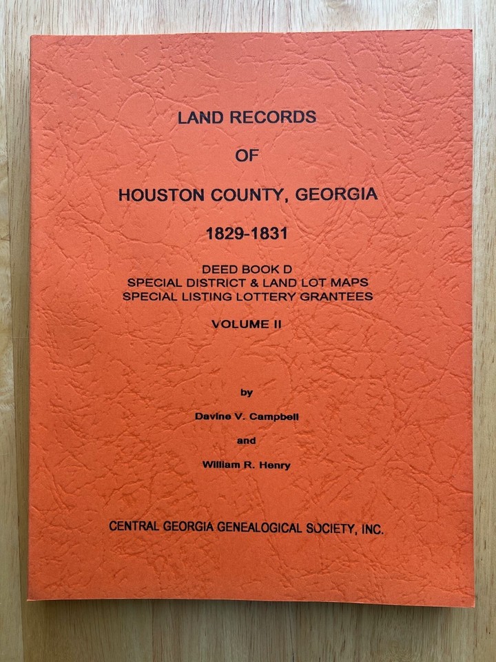 Houston County Georgia Deed Books A-G, 5-Volume Set (5 Books For 1 ...