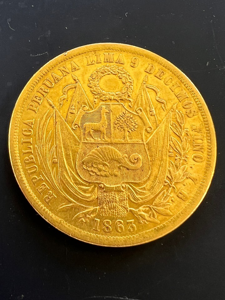 1863 PERU 20 SOLES GOLD COIN LIMA MINT, 32.27gr | eBay