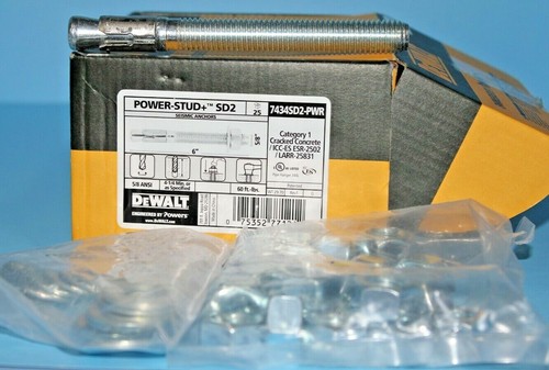 DeWalt Power-Stud+SD2 7434SD2-PWR, 5/8" x 6",Seismic Expansion Anchors ...