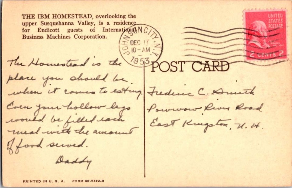 Pre-1980 IBM HOMESTEAD Endicott New York NY a/29 BC0254 | eBay