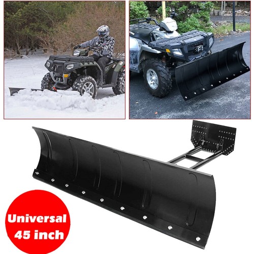 For ATV UTV Truck Pickup Snow Plow Adjustable 45" Steel Push Blade ...