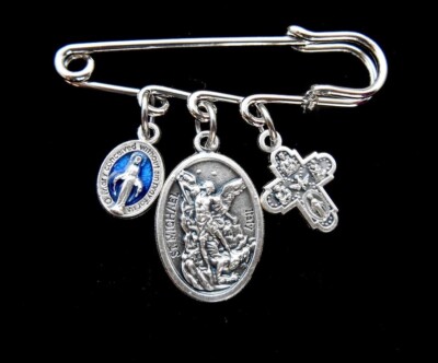 Saint Michael Safety Pin Brooch-Patron Saint Military, Police, Rescue ...