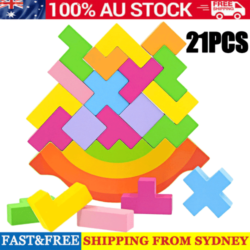 21Pcs Building Block Balance Game Educational Montessori Toy Fun Kids ...