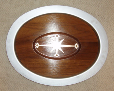 Vintage Mirro Medallion Carve & Serve Platter w/ Walnut Insert & Gold ...
