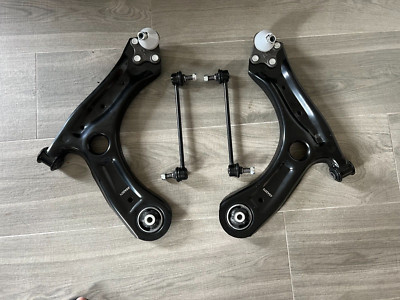 AUDI A1 2010-2017 TWO FRONT LOWER WISHBONES ARMS AND TWO DROP LINKS LH ...