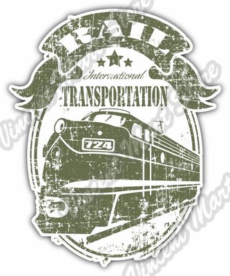 Train Railroad Rail Transportation Shipping Car Bumper Vinyl Sticker ...