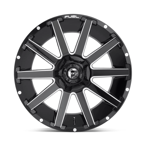 Fuel D615 Contra Gloss Black Milled 1-Piece Wheels: 22x10, 8x180, -18 ...