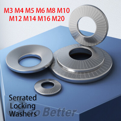 Serrated Safety Locking Washers M3~M20 Disc Spring Washer A2 Stainless ...