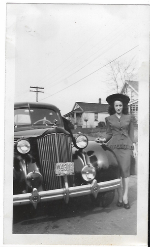 Original Vintage Photo Pretty Girl Fashion Hat Fascinator 1937 Packard Suit WOW! | eBay