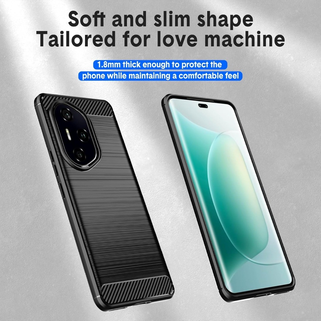 Case For Honor 400 Pro & 400 Lite, Carbon Fibre Silicone Shockproof ...