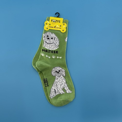 Foozys Maltese Dog Socks Canine Collection Size 9–11 New | eBay
