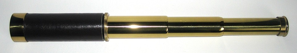 Pocket 20 x 30 Brass Telescope plus FREE Map Distant Measuring Gauge ...