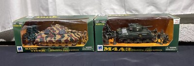 NewRay Tank KING TIGER AND M4A3 Battery Operation Die-Cast Scale 1/32 ...