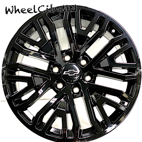 20" Gloss Black OE 84675348 Replica 5906 SEV Rims fits 2023 Chevy ...