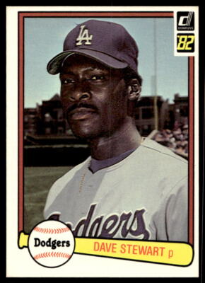 Dave Stewart 1982 Donruss 410 Los Angeles Dodgers RC Baseball Card | eBay