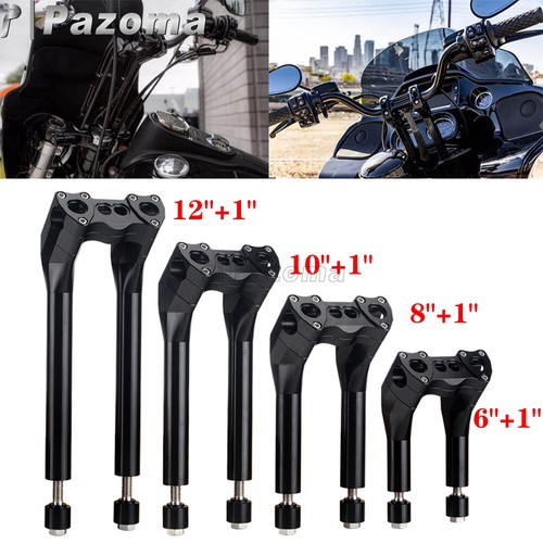 6"+1", 8"+1", 10"+1", 12"+1", Handlebar Risers For Harley Dyna/Softail ...