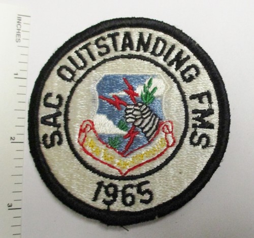 US AIR FORCE STRATEGIC AIR COMMAND PATCH 1965 SAC OUTSTANDING FMS ...