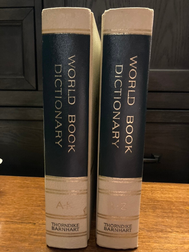 1964 Edition~THE WORLD BOOK ENCYCLOPEDIA DICTIONARY A-K & L-Z Thorndike ...