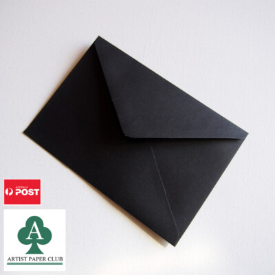 Black Invitation Envelopes, C6 Envelopes for 4''x6'' Cards, 162mm x ...