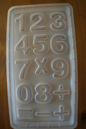 Numbers and Mathematical Signs Plastic Mold for Pudding Jello Cholocate ...